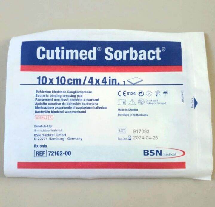 Cutimed Sorbact Dressing Pad ORIGINAL Untuk Pasien Diabetes 10 x 10cm ...