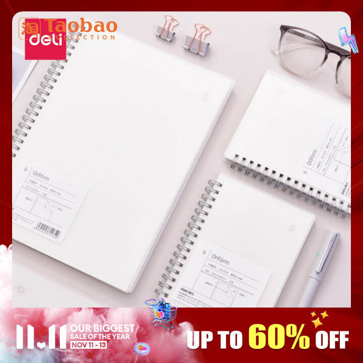 Deli Zero 0 Series Pp Spiral Noteboy A5/B5 Horizontal Grid Dot Matrix ...