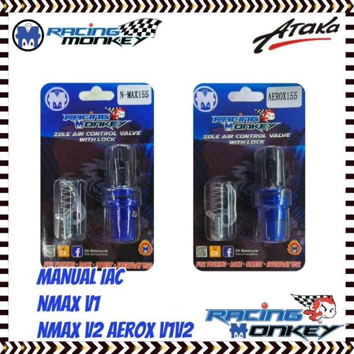 RACING MONKEY IAC VALVE TITANIUM W/LOCK YAMAHA AEROX V1 V2 NMAX V1 V2 ...