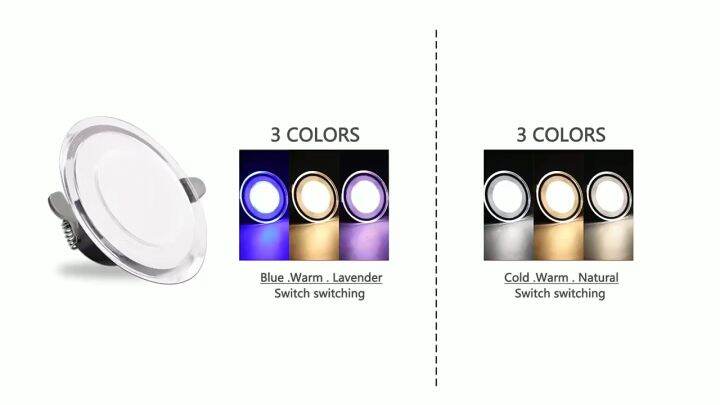 Tri Color Pin Light LED Dimming Ceiling Light RGB 3 Color Downlight ...