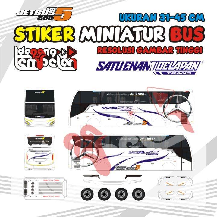 Stiker Miniatur Bus Basuri 168 | Lazada Indonesia