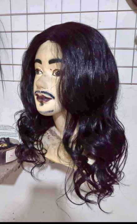 wig rambut palsu pria gondrong gelombang | Lazada Indonesia