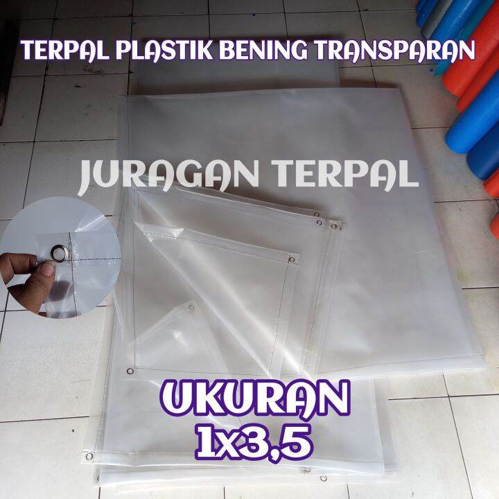 terpal plastik bening transparan ukuran 1x3,5 | Lazada Indonesia