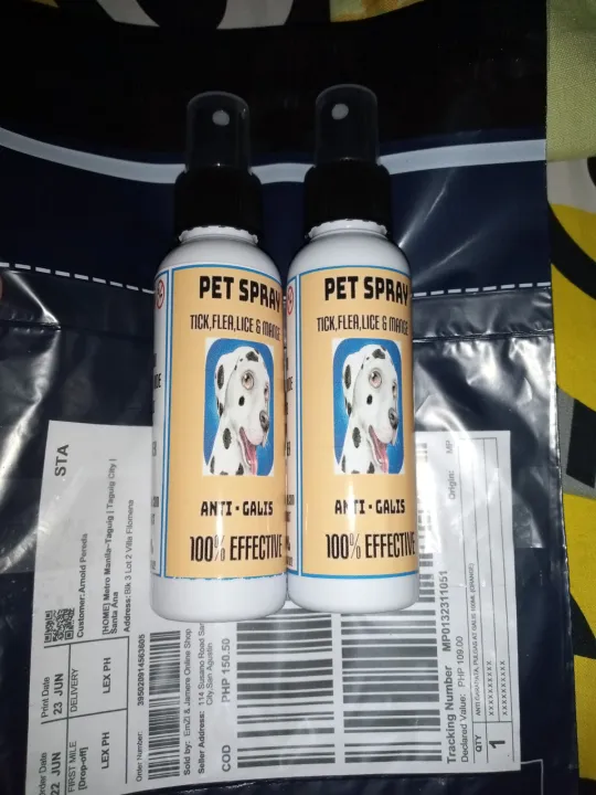 Pet Spray 2pcs bottle 100ml cure for mange,fleas and ticks | Lazada PH