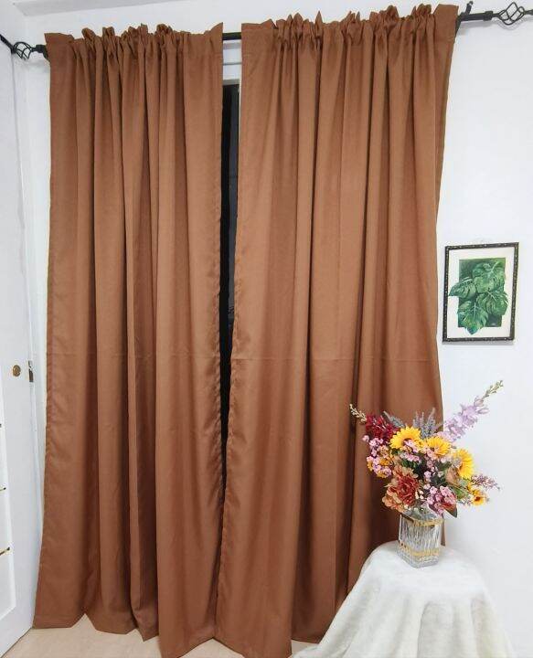 Rod Pocket Curtain (non-ring)US Katrina Plain 5FT/6FT/7FT-sold per ...