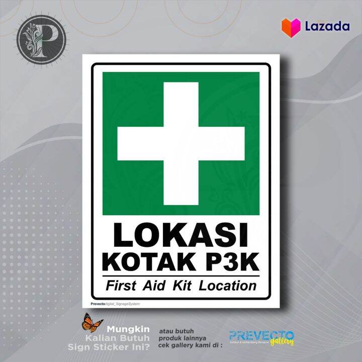 STIKER LOKASI KOTAK P3K | Lazada Indonesia