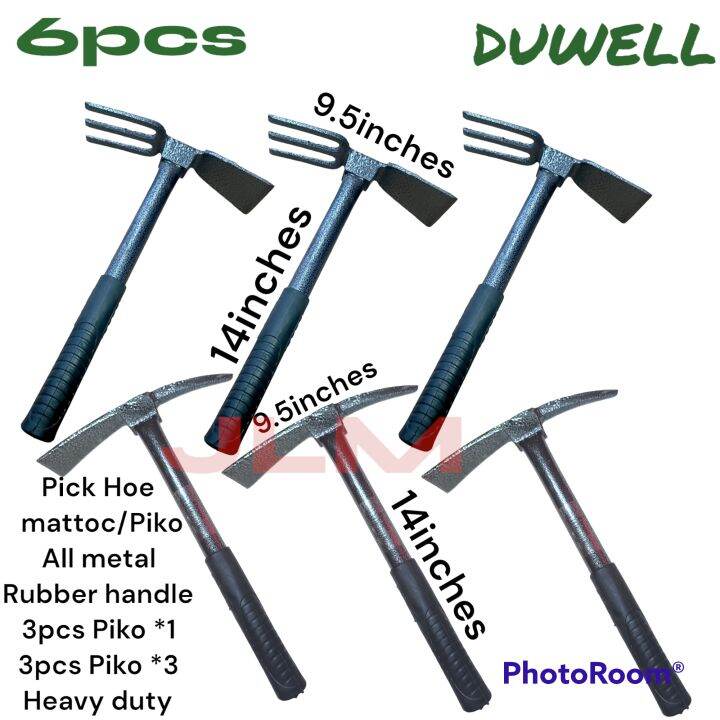 Pick Hoe Mattock/Piko all metal Rubber handle 6pcs High quality Heavy ...