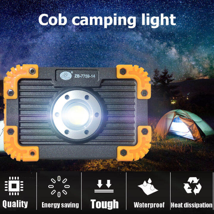 Mini LED COB Flashlight USB Charging Camping Tent Lamp Handheld ...