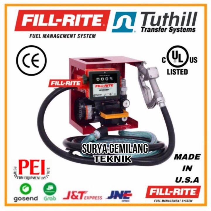 FLOW METER FILL RITE SET YB60 LPM//POMPA TRANSFER BBM SOLAR SET FILTER ...