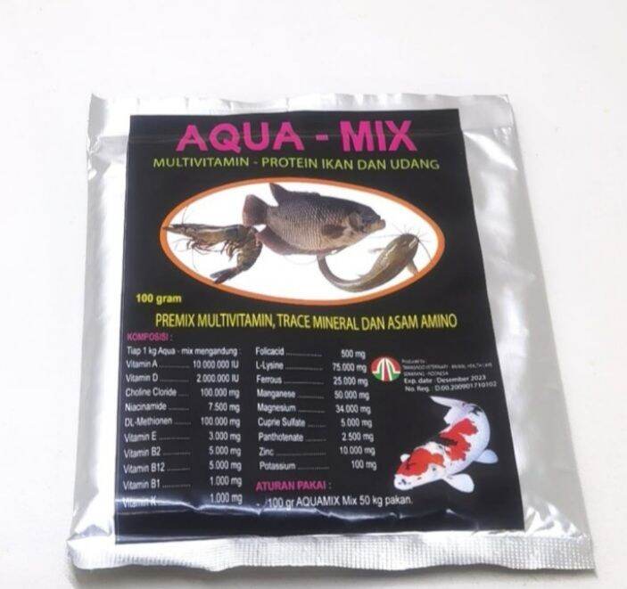aqua mix multivitamin protein ikan dan udang | Lazada Indonesia