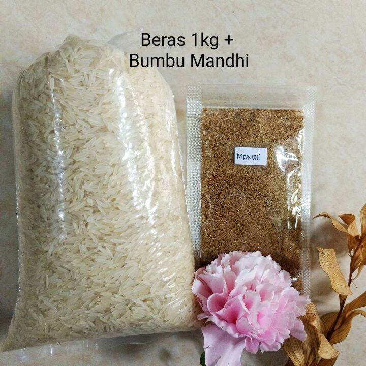 Paket Beras Basmati 1kg plus Bumbu Nasi Mandhi / bumbu nasi mandi arab ...