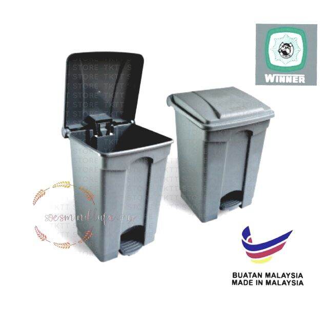 Winner Heavy Duty Step On Garbage Bin Pedal Bin Step Dustbin Waste Bin Tong Sampah Pijak ...