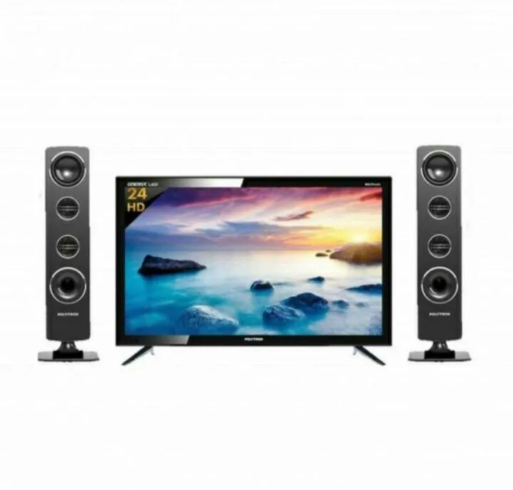 POLYTRON LED TV Digital [24 Inch] 24TV1855 Tower Speaker NEW | Lazada ...