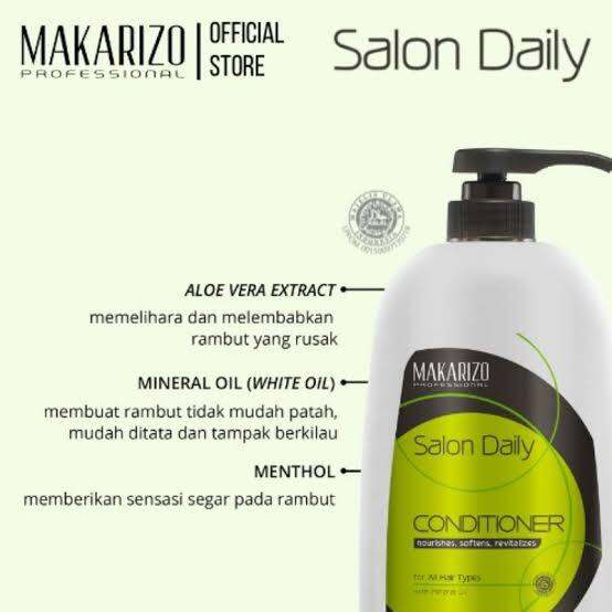 MAKARIZO SALON DAILY PROFESSIONAL CONDITIONER 950ML makarzio conditioner | Lazada Indonesia