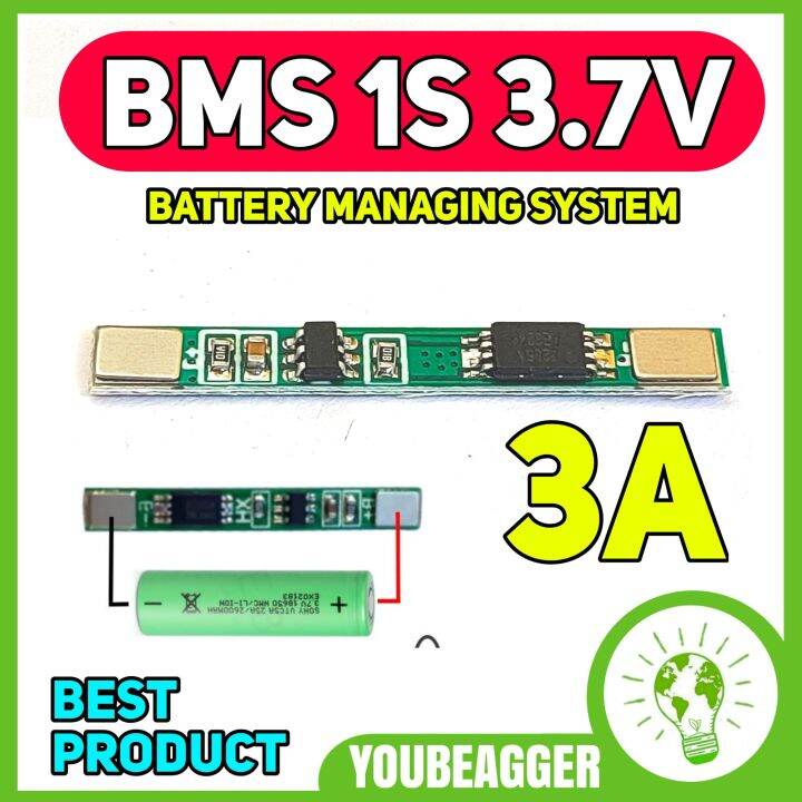 Bms 1s 3.7v 3A untuk baterai 18650 lithium | Lazada Indonesia