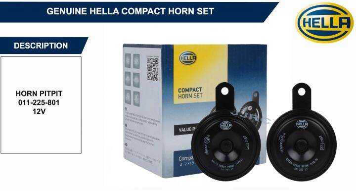 HELLA COMPACT HORN PITPIT 12V | Lazada PH