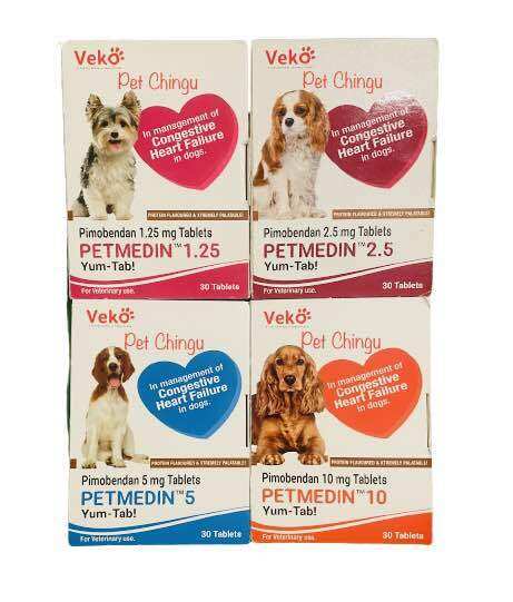 30 Tablets (1 Box) PIMOBENDAN Veko PETMEDIN Chewable 1.25/2.5/5/10 mg ...
