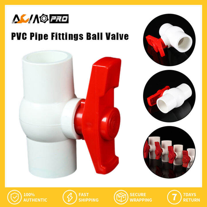 AumoPro 1PC PVC Blue/Grey/White Pipe Fittings PLAIN BALL VALVE Water ...