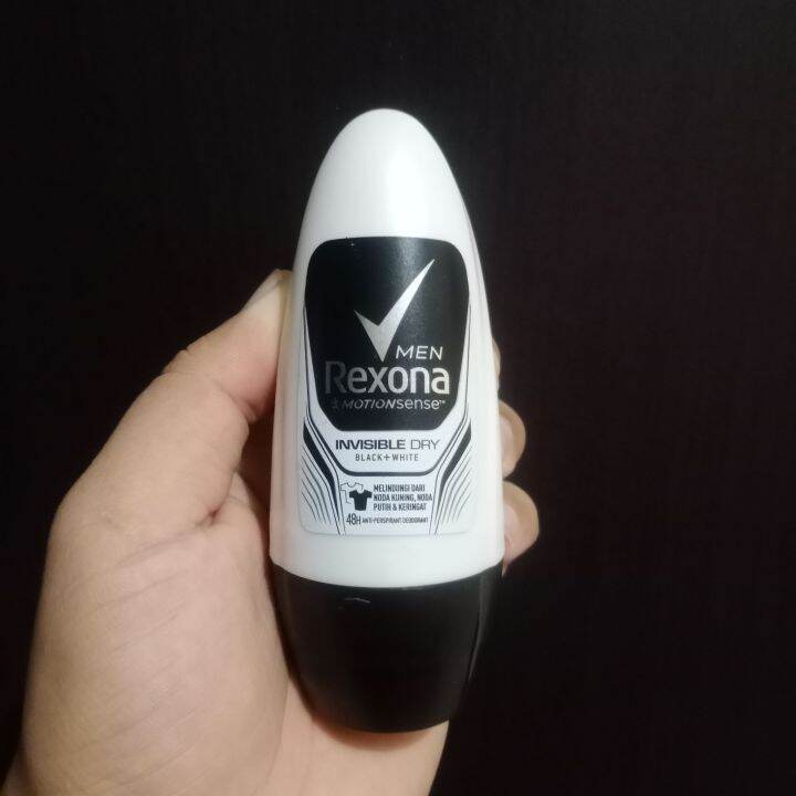 Rexona Men Deodorant Roll on Invisible Dry BLACK & WHITE 45g | Lazada Indonesia
