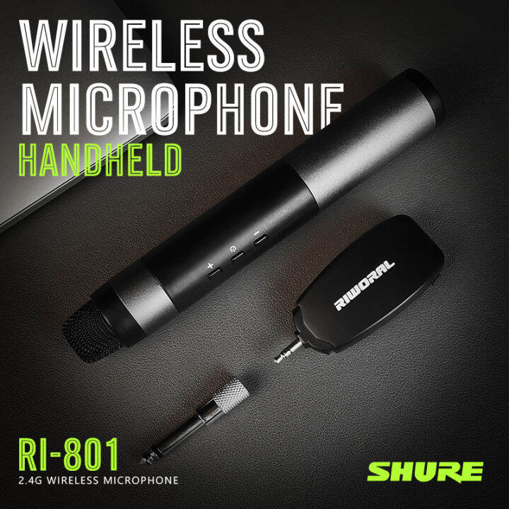 Wireless Microphone Single 2.4G Handheld Microphone With Lapel Rope ...