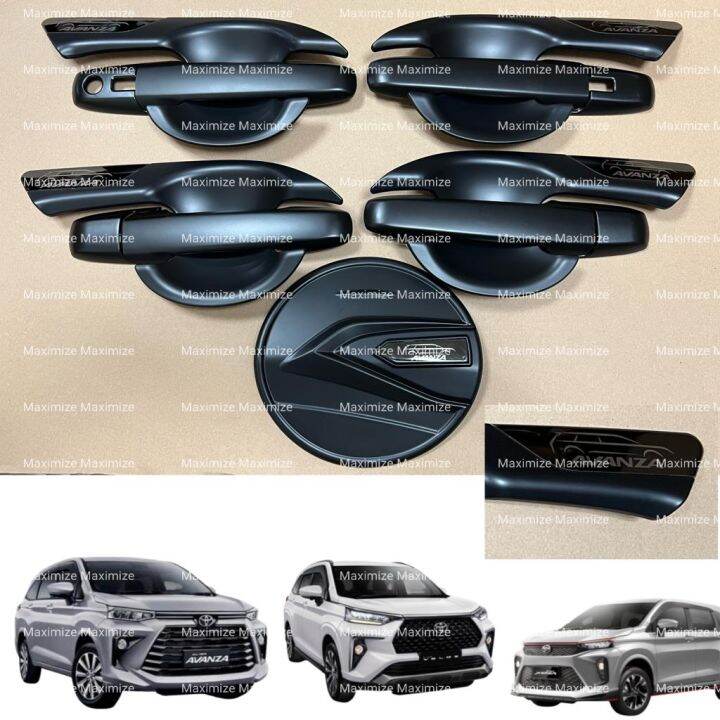 Paket Outer Handle Tank Cover Avanza Xenia Veloz 2022 2023 2024 2025 UP GR SPORT Hitam Chrome ...