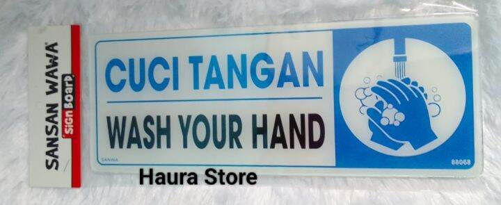 Akrilik Sign Board Tulisan "CUCI TANGAN" | Lazada Indonesia