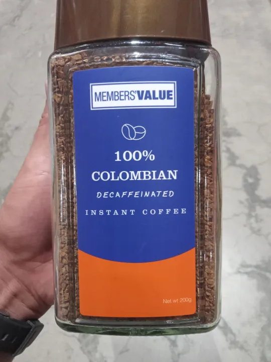 MEMBERS VALUE 100% COLUMBIAN INSTANT DECAFT COFFEE 200GRMS | Lazada PH