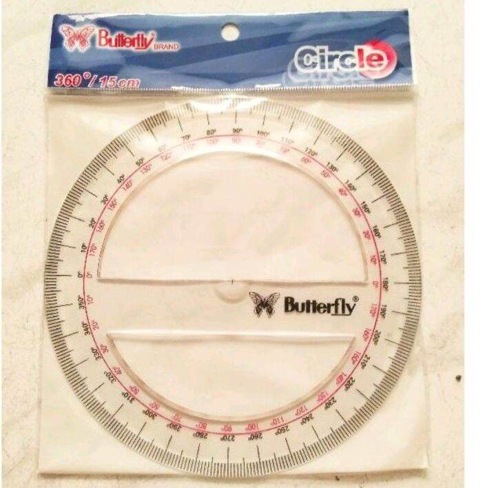 penggaris busur derajat 360 derajat 15 cm no 10 ukuran besar | Lazada ...