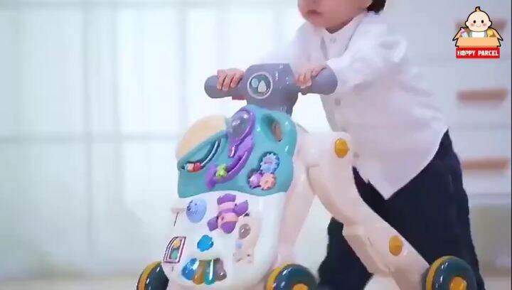 Baby Walker 5 in 1 Musical Baby Push Walker 3 in 1 Anti-Rollover Baby ...