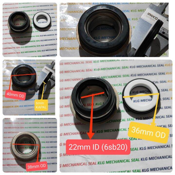 Mechanical seal 20mm Cap type actual size is 22mm 6sb-20 water pump | Lazada PH