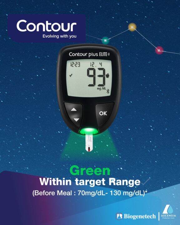 เครื่องตรวจน้ำตาลในเลือด คอนทัวร์ พลัส เอลิท (Contour Plus Elite Meter ...