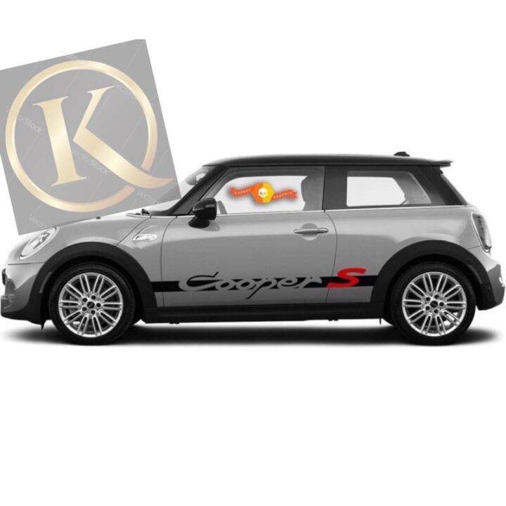 [Cooper S] K019# Mini Cooper S Body Stripes Vinyl Decal Stickers | Lazada