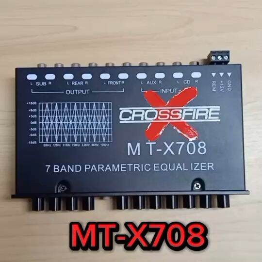 Crossfire-X ปรี7แบนรถยนต์แยกซับ กลางแหลมชัด เบสหนัก รุ่นนิยม MT-X708 จำนวน1ตัว เครื่องเสียง ...