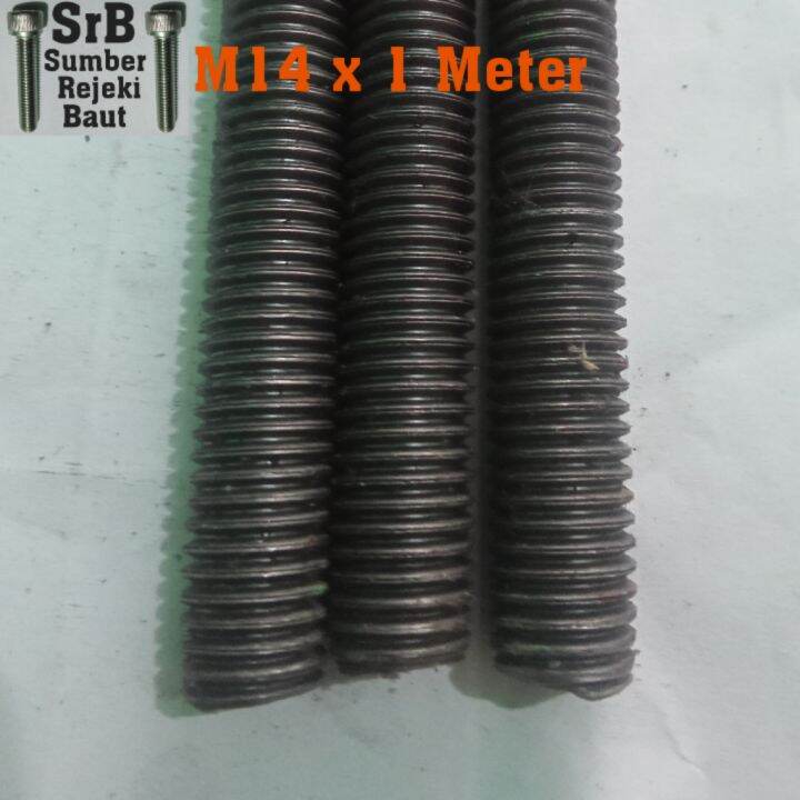 As Drat M14 Panjang 1 Meter Baut Long Full Drat | Lazada Indonesia