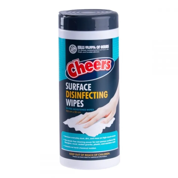 Cheers Surface Disinfecting Wipes (30 Wipes) | Lazada PH