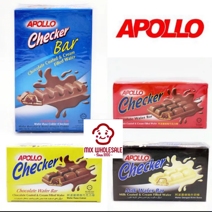 APOLLO CHECKER CHOCOLATE WAFER BAR 24PCS | Lazada