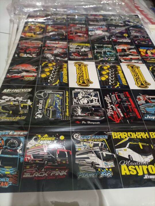 STICKER BUS BASURI ISI 36 KOTAK / STICKER BUS BASURI/STIKER VIRAL ...