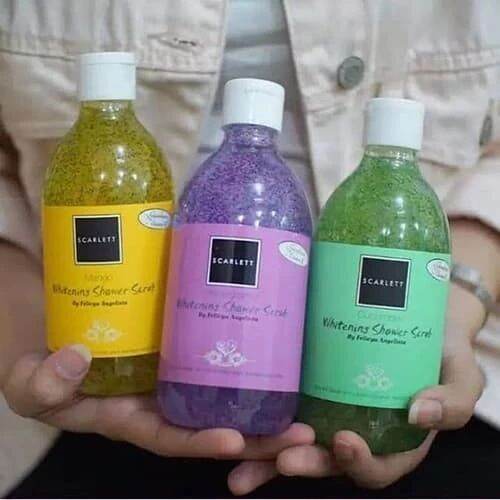 Scarlett Shower Scrub adalah produk sabun untuk badan dengan keunggulan ...