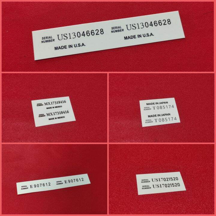 FENDER GUITAR SERIAL NUMBER WATERSLIDE DECAL | Lazada PH