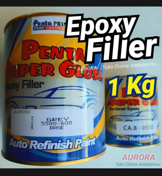 Epoxy Filler Penta Super Gloss Epoksi Cat Dasaran Abu-abu Epoksi Efoksi ...