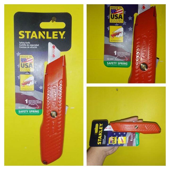 10-189C Pisau cutter Interlock Safety Utility Knife / Self-Retracting ...