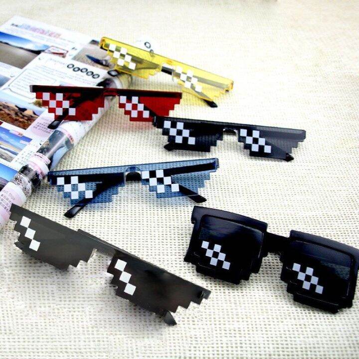 Thuglife Sunglasses Thug Life Shades Funny Mosaic Sunglasses Cool MINECRAFT Glasses | Lazada PH