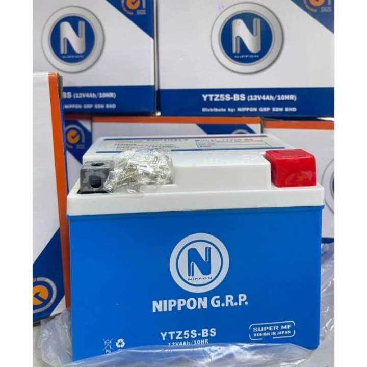 [ New Stock ]Battery Nippon YTZ5S-BS（12V4Ah/10HR）Original | Lazada