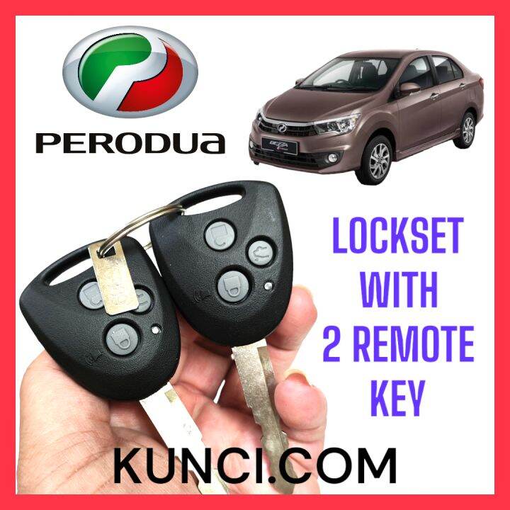 PERODUA BEZZA AXIA REMOTE KEY SET LOCK SET | Lazada