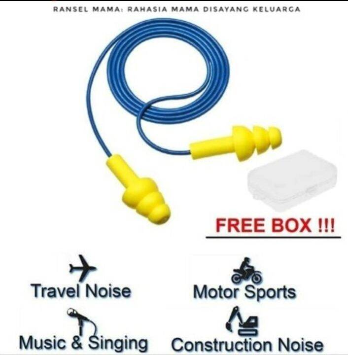 Ear Plug Pelindung Telinga Earplug Penutup Sumbat Kuping Ultrafit Free Box | Lazada Indonesia