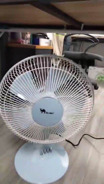 Kipas elektrik| Selamat Table Fan MQ-P312T Kipas meja kipas angin Electric Fan 5-blades Fan | Lazada