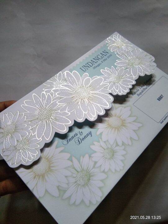 Cetak Undangan Erba 8887, 50 lembar nyata cantiknya+ Plastik opp ...