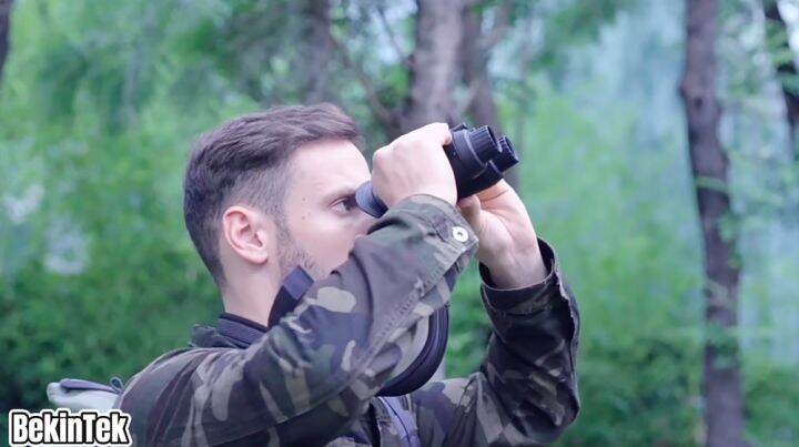 BekinTek Dual Eye 3D หมวกกันน็อคดู Night Vision กล้องส่องทางไกล Head ...