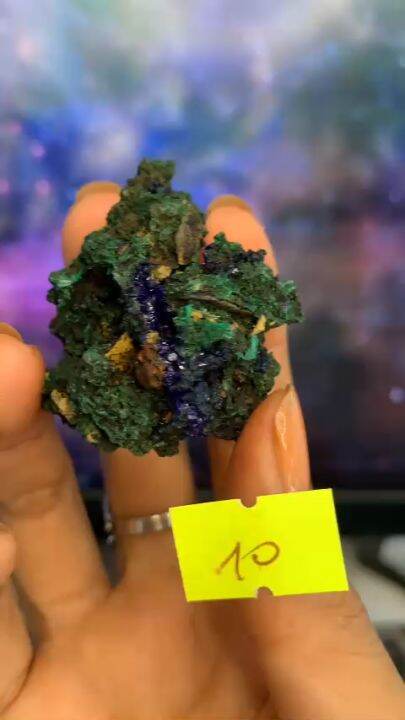 Viên đá khoáng vật Azurite Machalite Magic tự nhiên năng lượng Vũ trụ ...