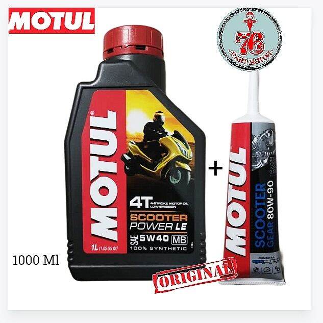PAKET OLI MOTUL SCOOTER POWER LE 5W-40 1000 ml dan OLI GEAR MOTUL 100% ... PAKET OLI MOTUL SCOOTER POWER LE 5W-40 1000 ml dan OLI GEAR MOTUL 100% ...